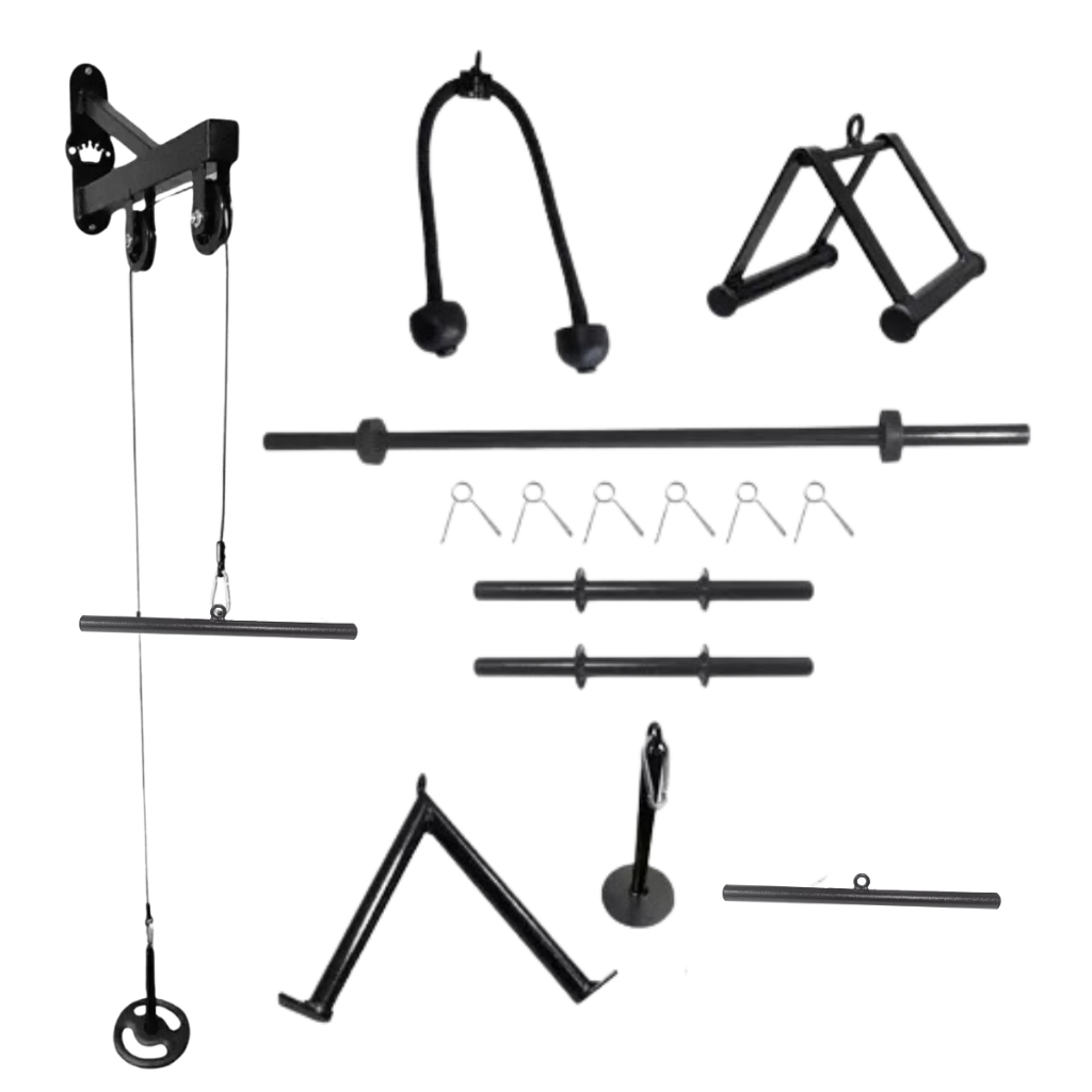 Kit Academia Completo Mono Cross Over com 15 Acessórios Barras e ...