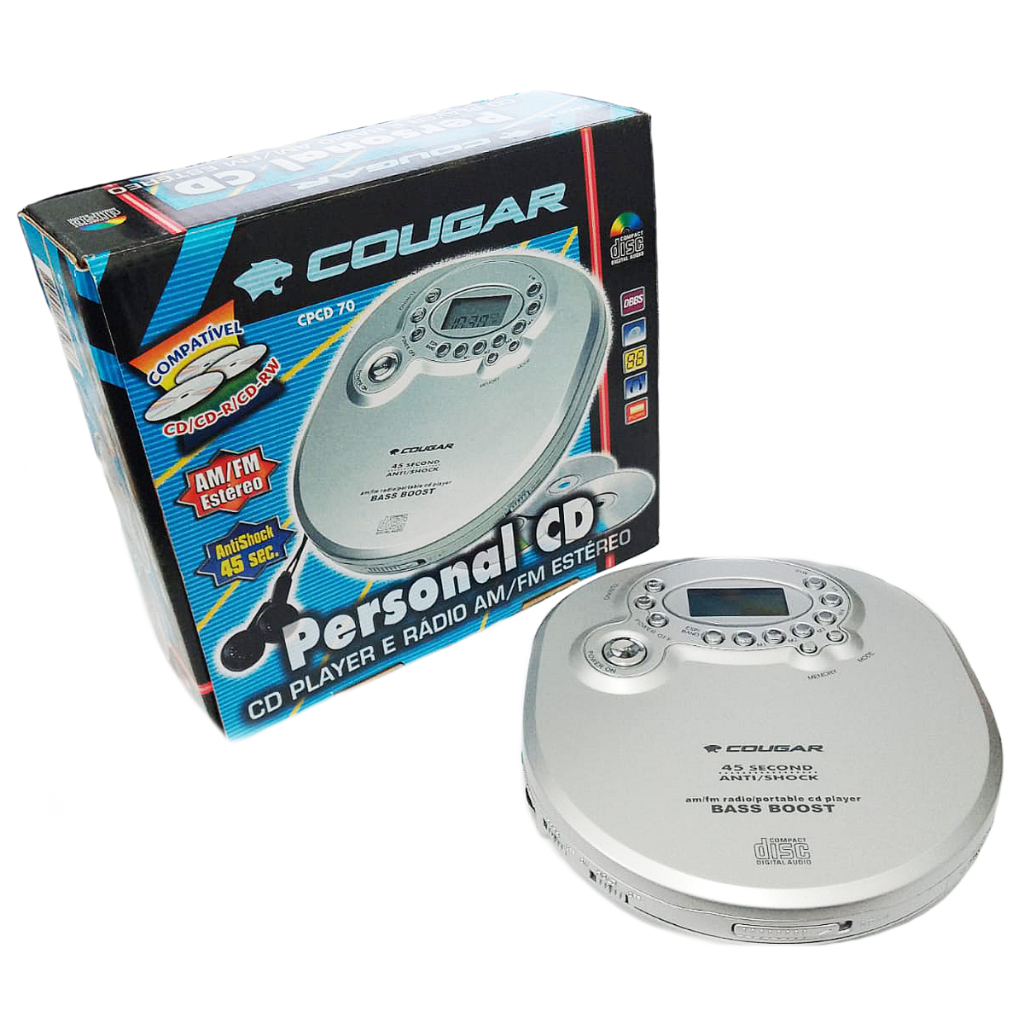 Discman Player Rádio Cougar CPCD-70 | Shopee Brasil