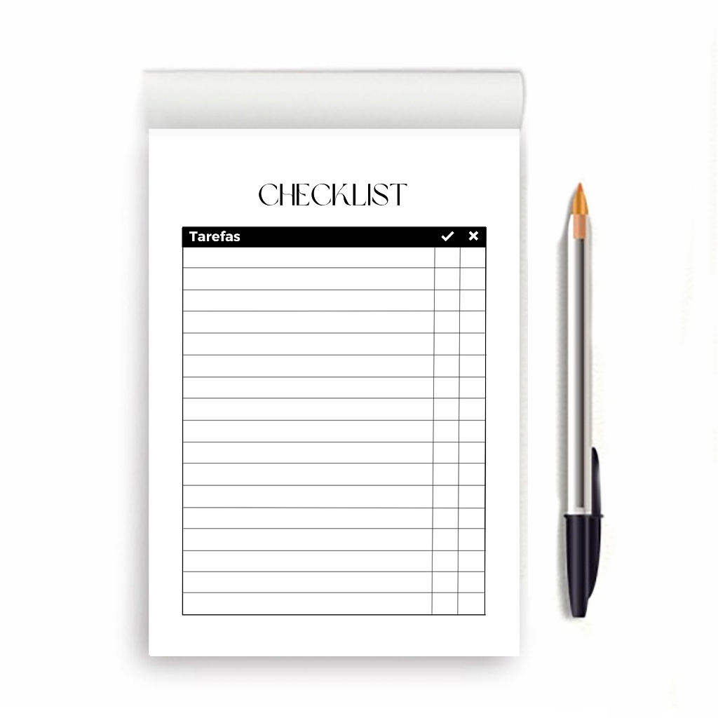 BLOCO CHECK LIST DIARIO COM 100 FOLHAS A5 14X21CM TAREFAS, ATIVIDADES ...