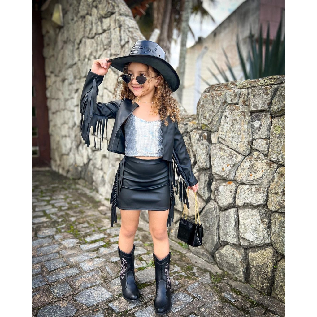 Conjunto Country Infantil Menina Boiadeira | Shopee Brasil