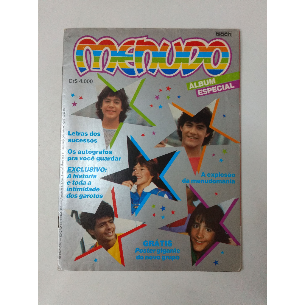 Revista Pôster Menudo Álbum Especial 8443 | Shopee Brasil