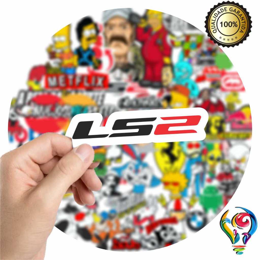 Adesivo LS2 Animado Sticker Para Bike Skate Moto Capacete Carro ...