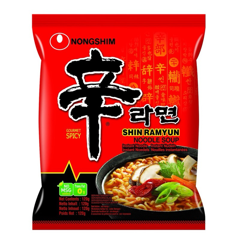 LAMEN COREANO SHIN RAMYUN PICANTE CARNE E LEGUMES 110g | Shopee Brasil