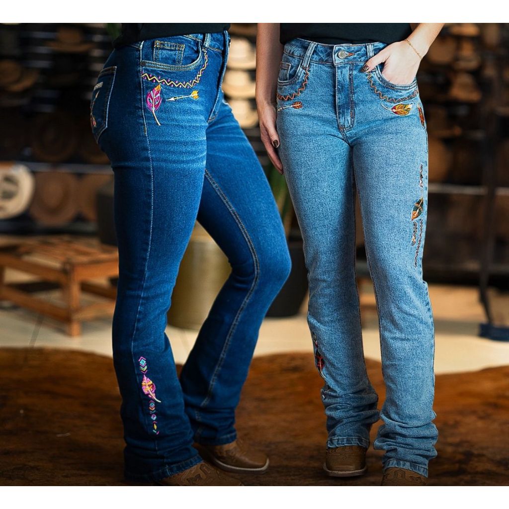 CALCA JEANS FEMININA TEXAS FARM | VITALITY | Shopee Brasil