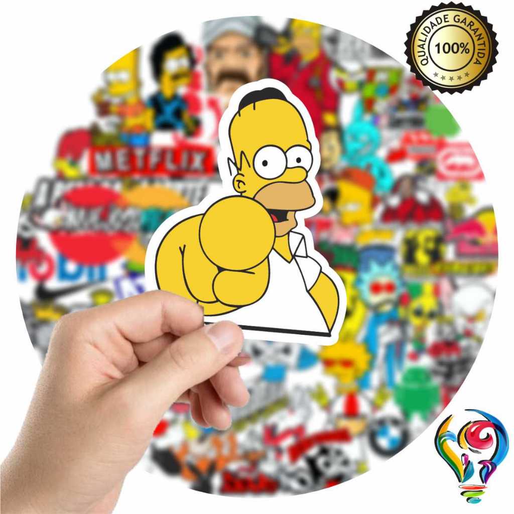 Adesivo Homer Simpson 2 Sticker Para Bike Skate Moto Capacete Carro ...