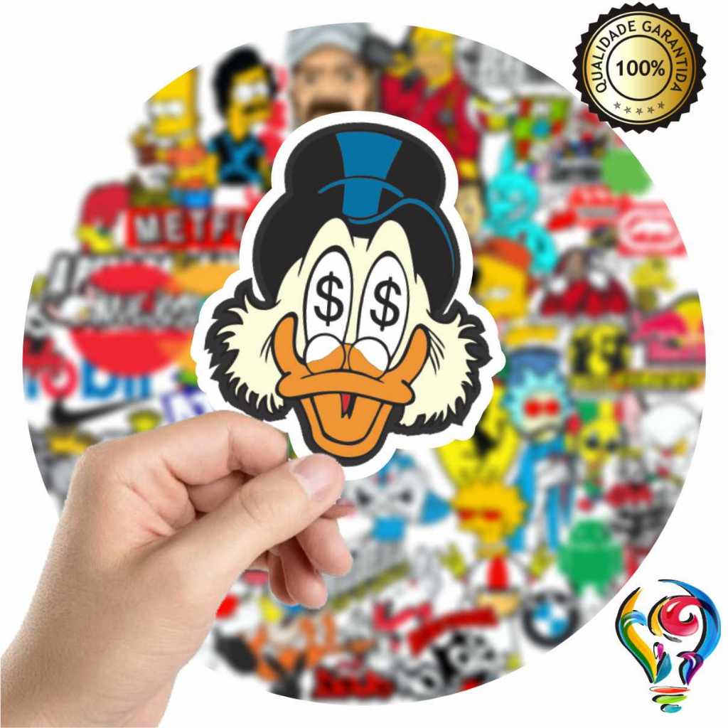 Adesivo Tio Patinhas Sticker Para Bike Skate Moto Capacete Carro Caminhão notbook | Shopee Brasil