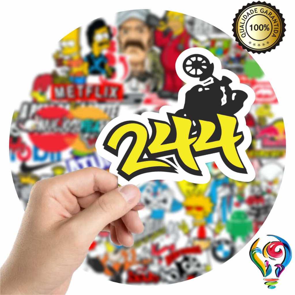 Adesivo 244 Sticker Para Bike Skate Moto Capacete Carro Caminhão ...