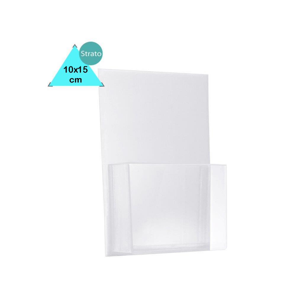 Display De Parede Expositor Porta Folder Folhetos Panfletos A6 10x15 cm ...