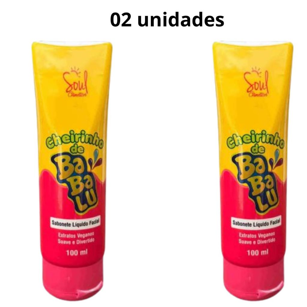 Kit 02 Sabonetes Liquido Facial Cheirinho de Babalu - Soul Cosméticos ...