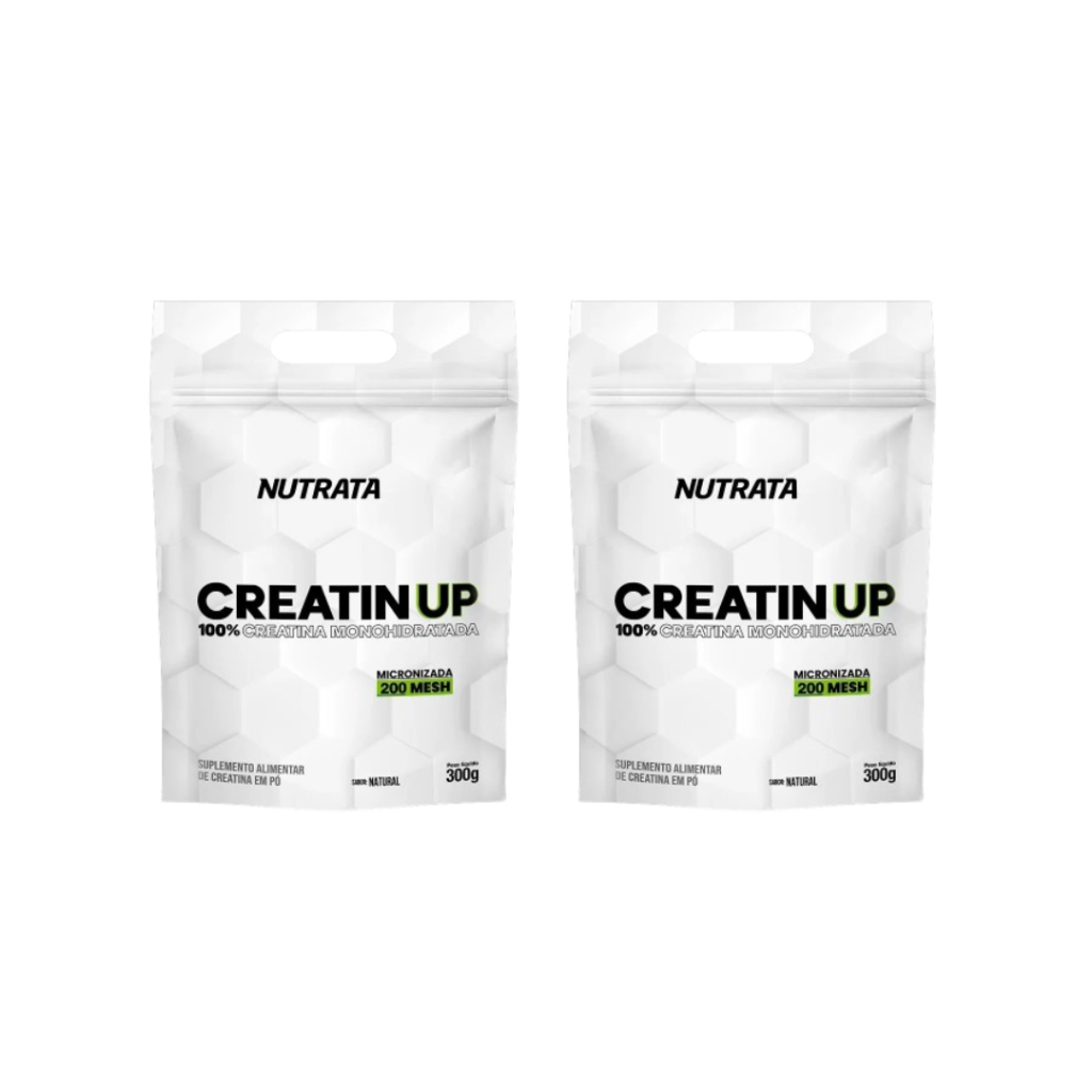 Kit 2x Creatina Monohidratada Up 300g Refil Nutrata 100 Pura