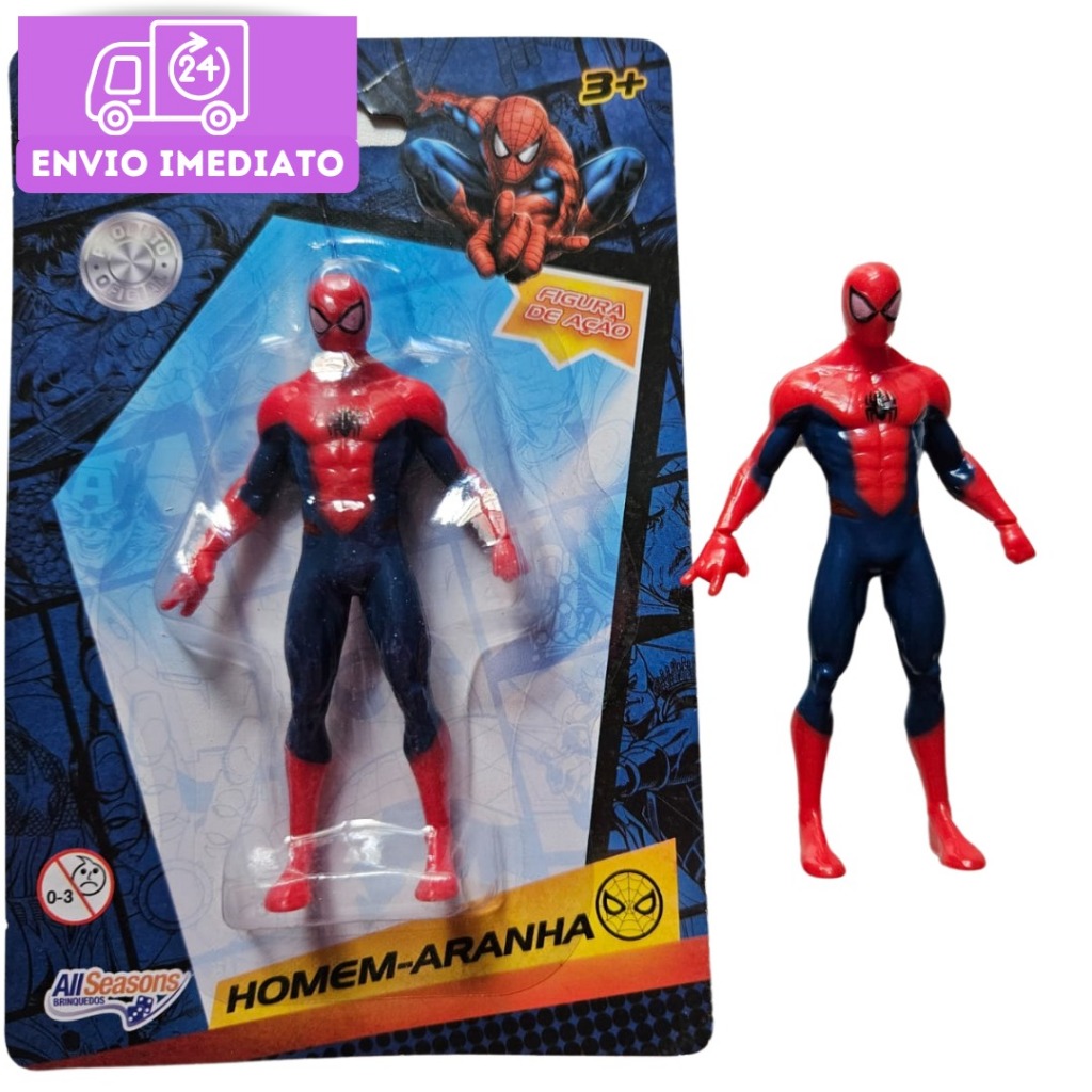 Mini Homem Aranha Brinquedo Marvel Vingadores Spider Man Boneco 9,5 cm ...