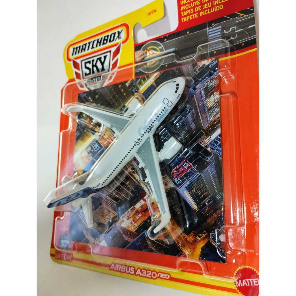 Matchbox SKY BUSTERS AIRBUS A320 NEO (Mattel) 1/64 | Shopee Brasil