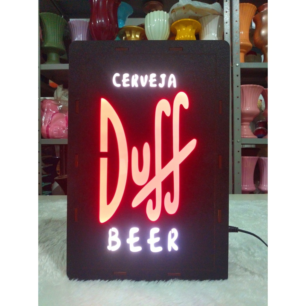 Placa Duff Beer a cerveja dos Simpsons para bar e decoração Garage ...