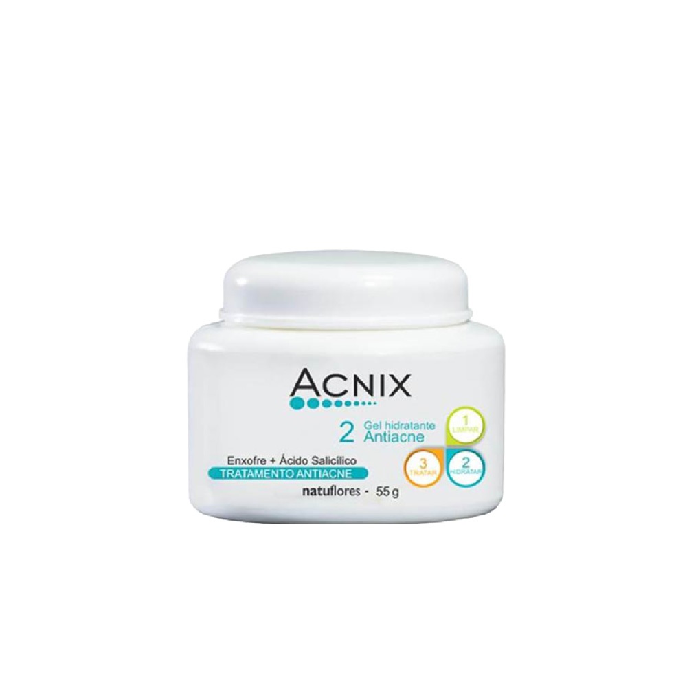 Acnix Gel Hidratante 55g Tratamento Anti Acne Natuflores | Shopee Brasil