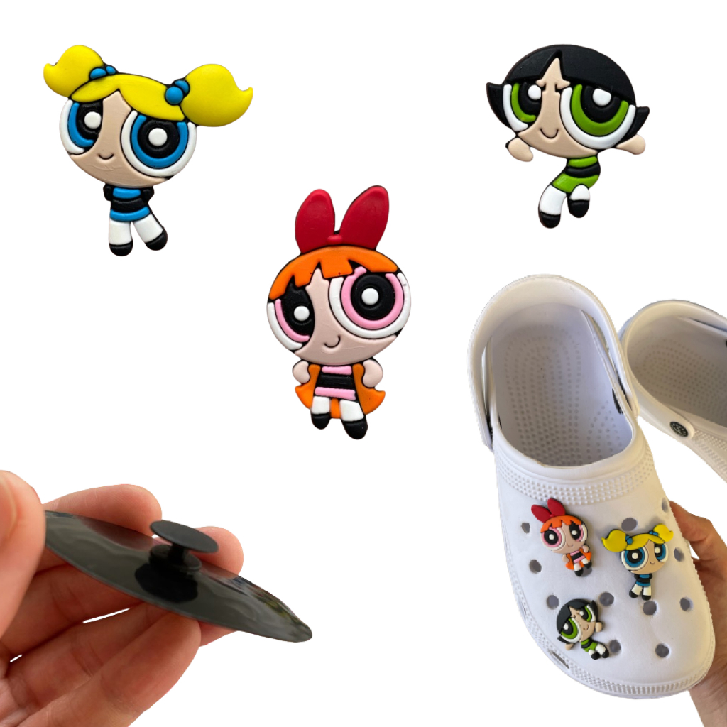 Kit 3 Pins/Broches Para Crocs/Babuche Emborrachados Jibbitz Meninas ...