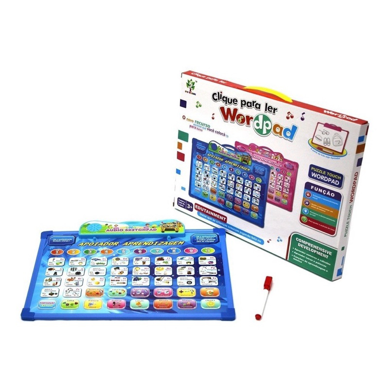 Tablet Didatico Educativo Infantil Clique Para Ler Wordpad | Shopee Brasil