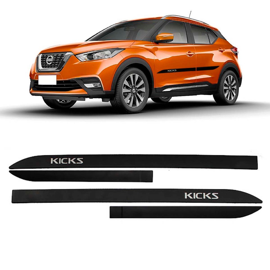 Friso Lateral Para Nissan Kicks 2016 2017 2018 2019 A 2024 Preto Pronta ...