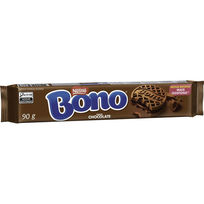 Biscoito Recheado Bono Nestlé Chocolate Pacote com 90g kit com 6 ...
