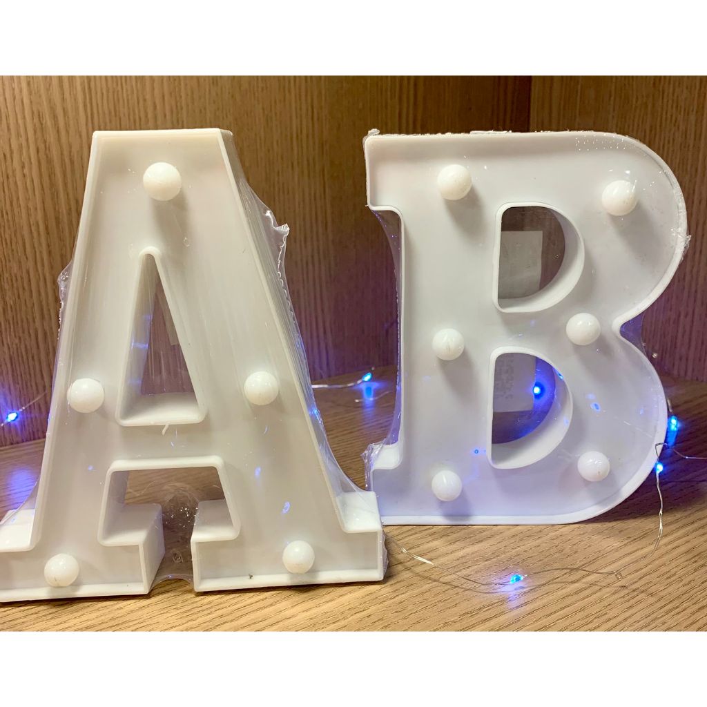 Decoração de Letra Led 16 cm 3d Branca para Aniversários Chá Revelação ...
