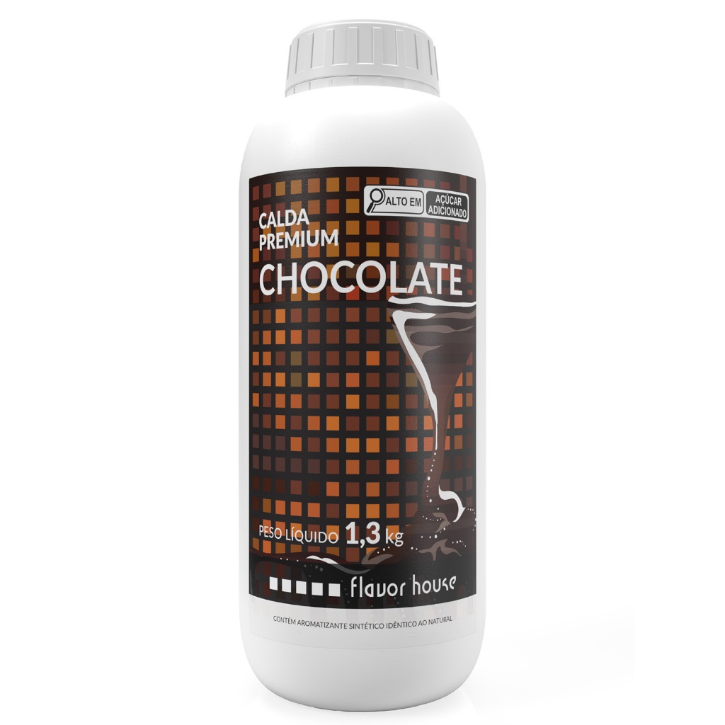 Calda Premium sabor Chocolate Flavor House 1,3 kg | Shopee Brasil