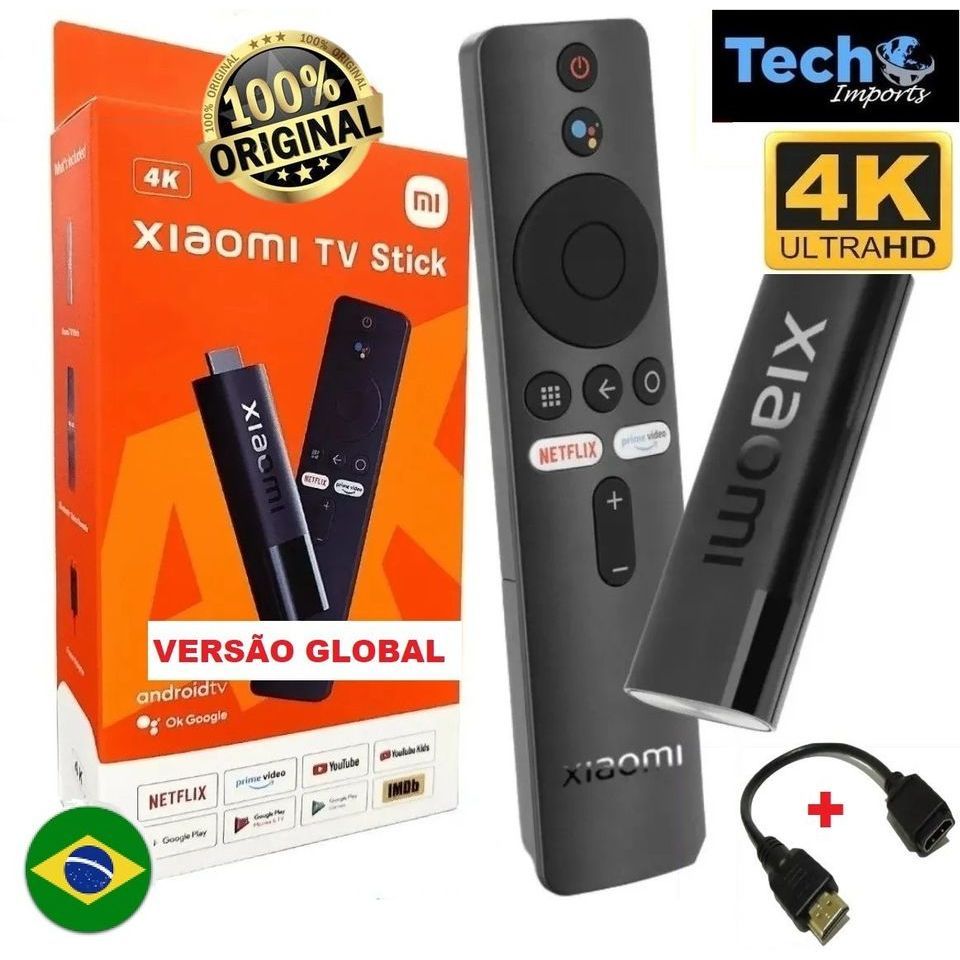 Mi Tv Stick 4K - 100% Original - Global - Já no Brasil | Shopee Brasil