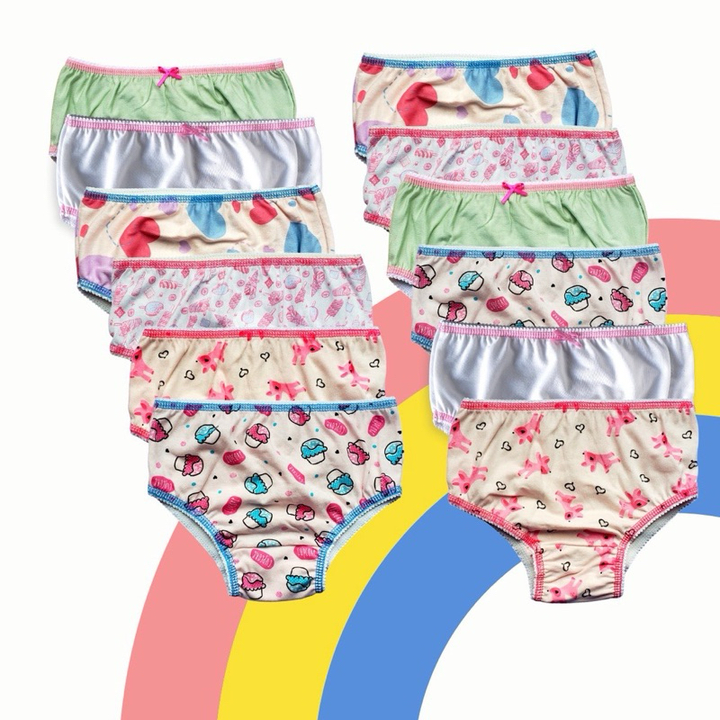 Kit 10 Calcinhas Infantis Confortaveis Algodão 0-7 anos | Shopee Brasil