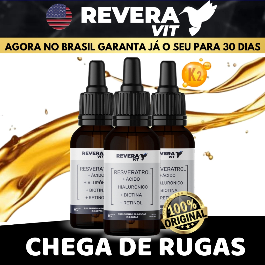 REVERA Original Resveratrol Americano Colágeno Vitamina K2 Original Em ...