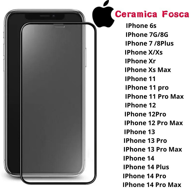 Película Fosca Cerâmica Flexível 3D 9D Gel Hidrogel Para Todos Os Modelos iPhone 6 7 8 X XR 11 ...
