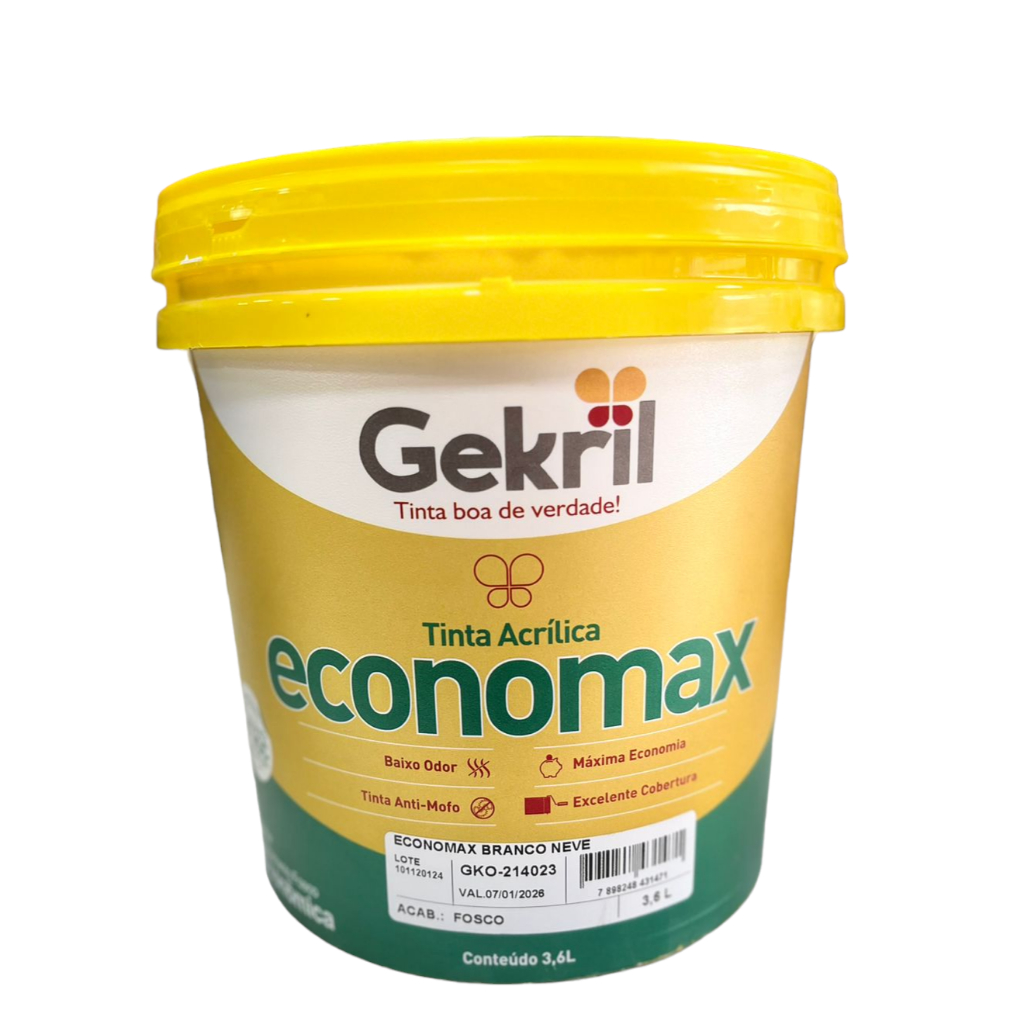 Tinta Econômica para Interior Economax Gekril 3,6L | Shopee Brasil