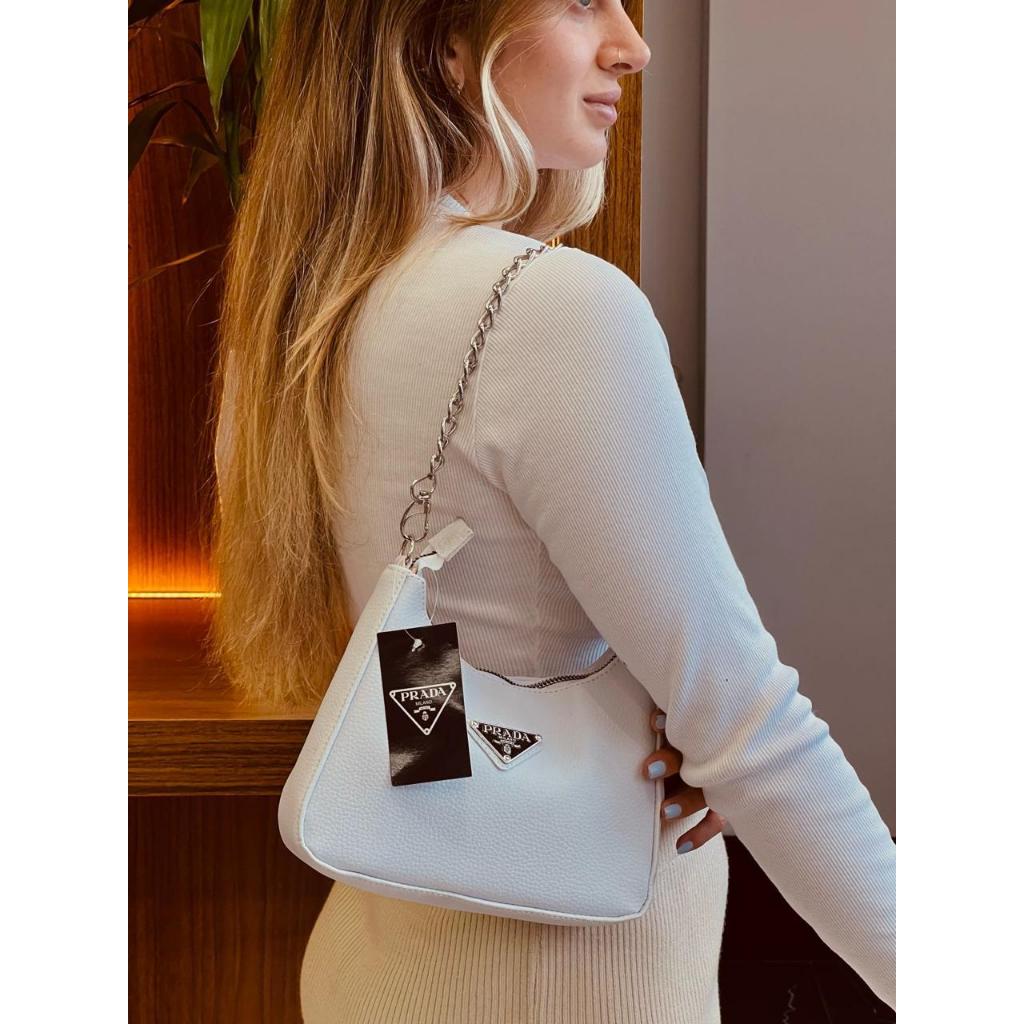 Bolsa Feminina Prada Alça Corrente Luxo Blogueira Influencer Moda ...
