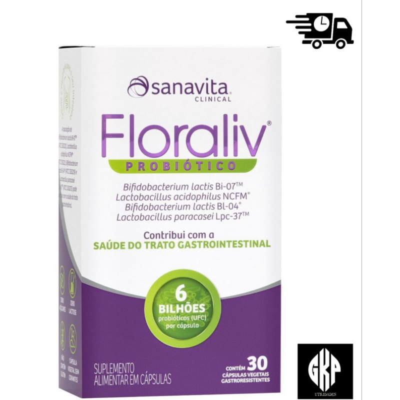 FLORALIV PROBIÓTICO SANAVITA 30 CÁPSULAS | Shopee Brasil