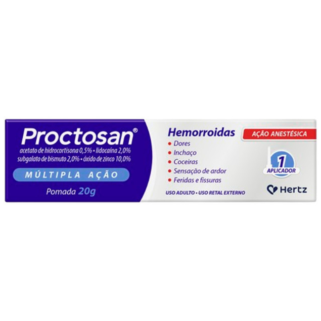 Proctosan Pomada 20gTratamento De Hemorroidas 1 aplicador Hertz ...