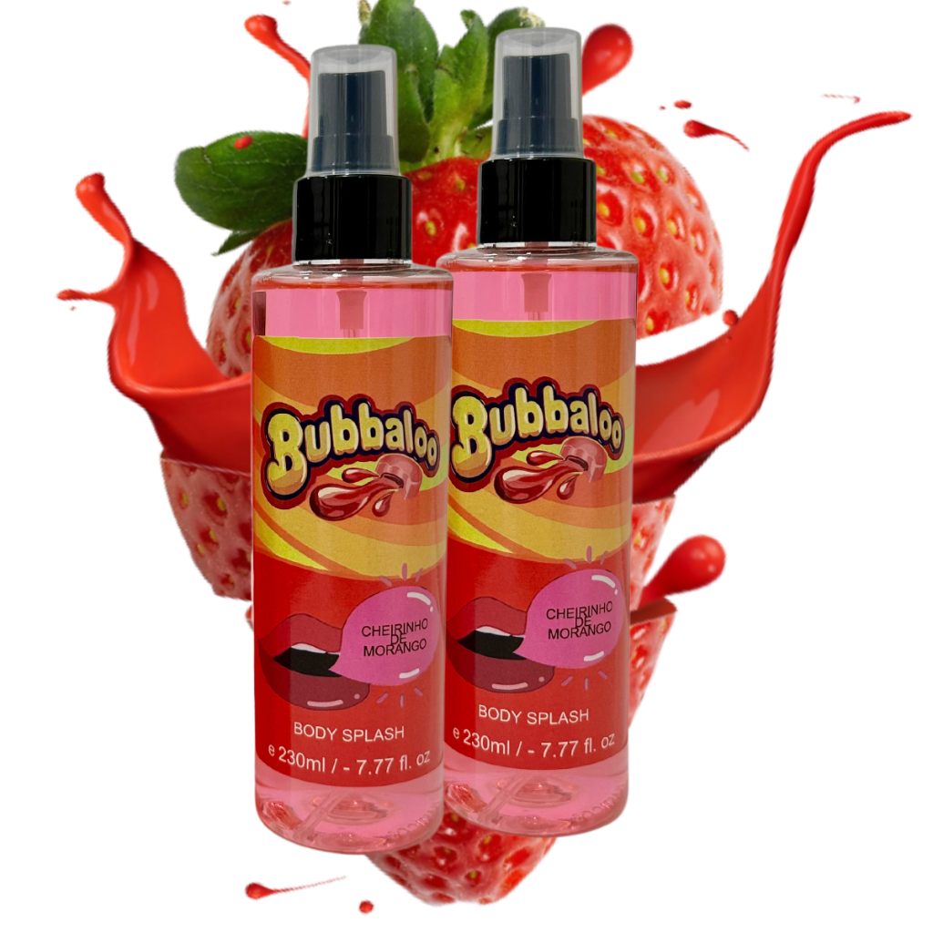 kIT 2 Body Splash de morango - cheiro de Chiclete | Shopee Brasil