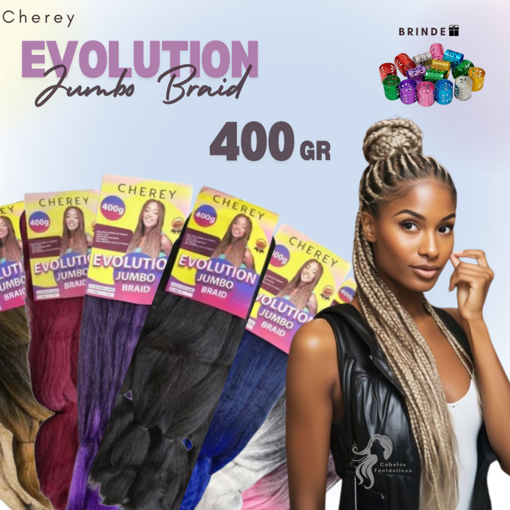 Cabelo Jumbo Evolution 400g Cherey Tranças/Box Braid | Shopee Brasil