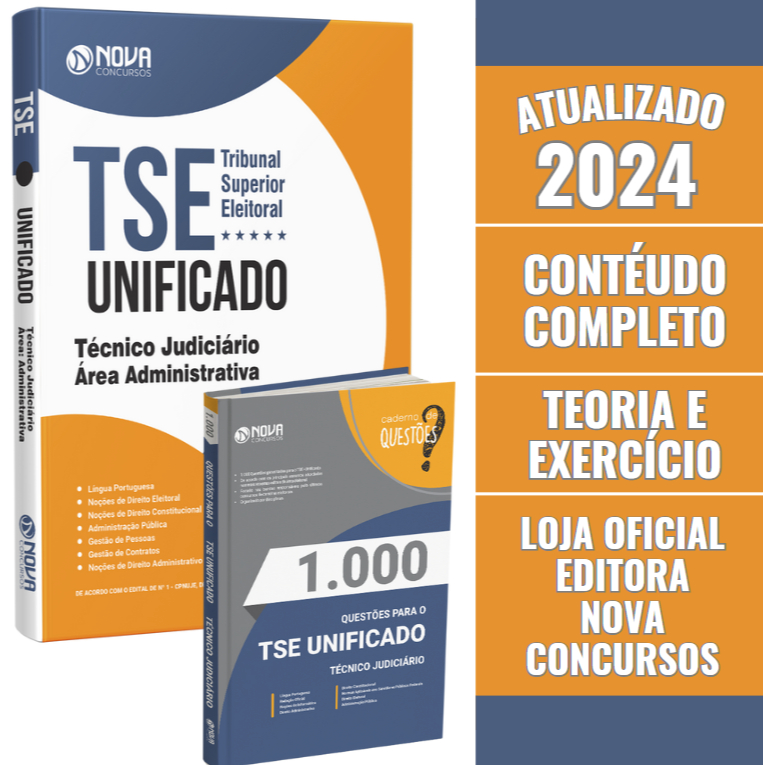 KIT TSE Unificado 2024 - Técnico Judiciário - Área Administrativa ...
