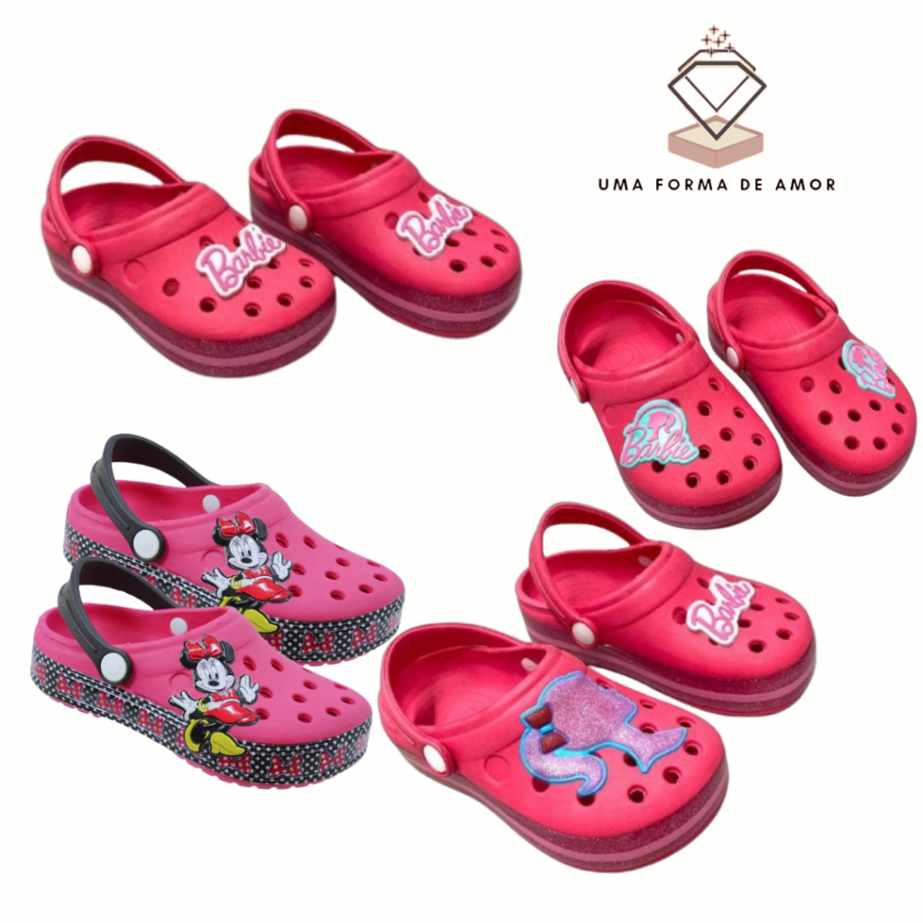 Babuches Modelo Kroks BGirl Rosa Menina Infantil Conforto e qualidade em cada detalhe | Shopee ...