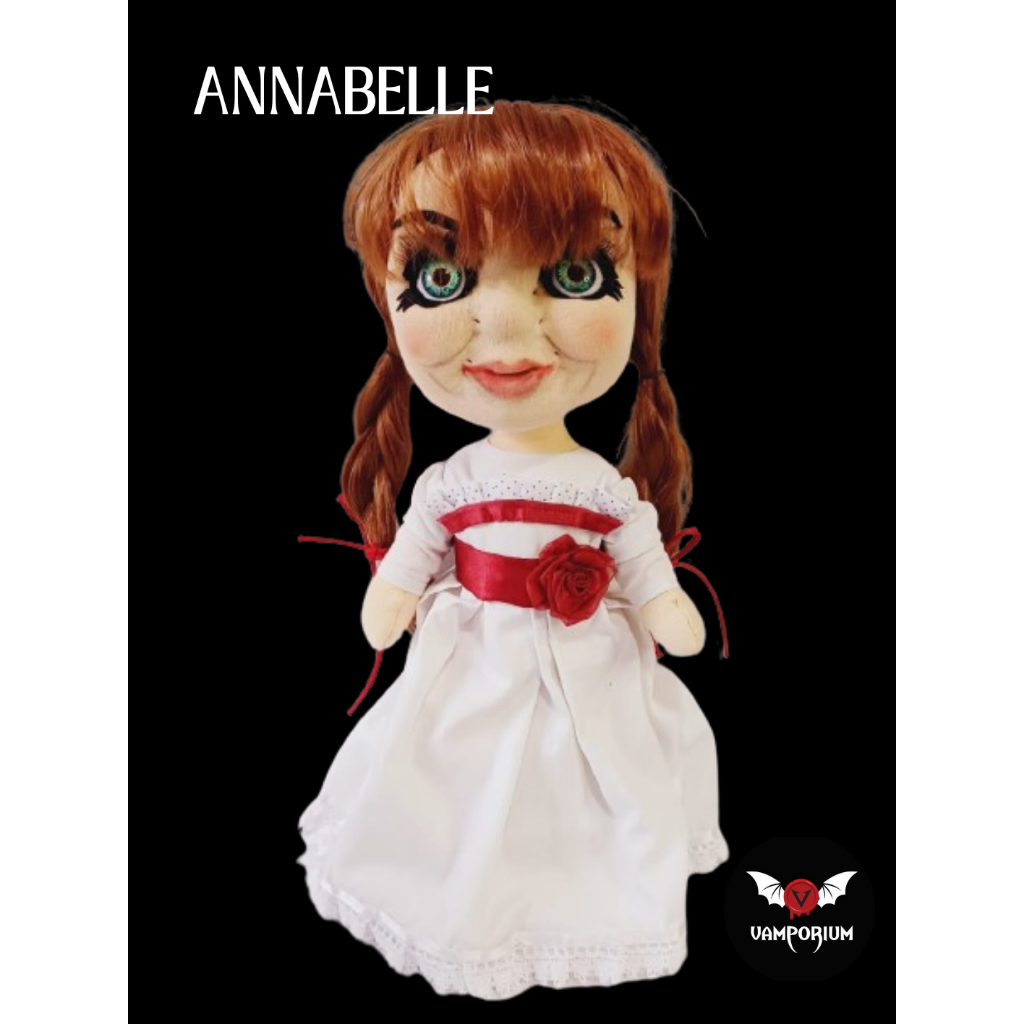 Boneca Annabelle de Luxo 43cm de Pano Articulada Colecionável com ...