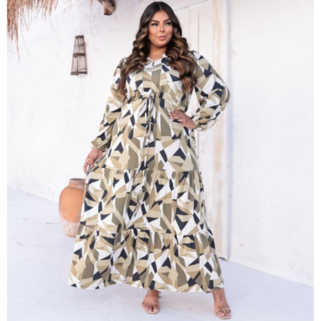 PLUS SIZE Vestido longo feminino adulto frio moda inverno plus size ...