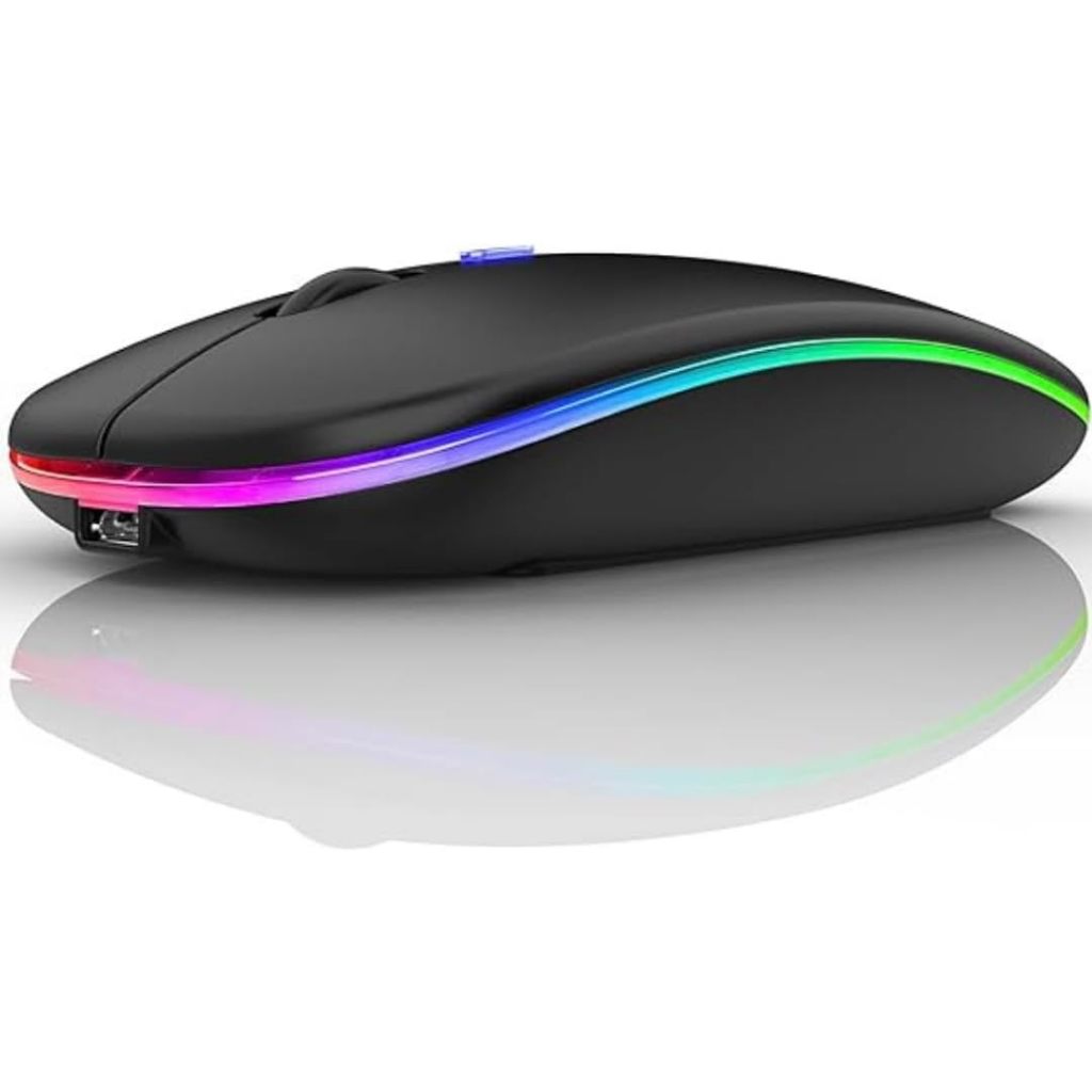 Mouse Sem Fio Wireless Com Bateria Interna Recarregavel 2,4 Ghz Led RGB | Shopee Brasil
