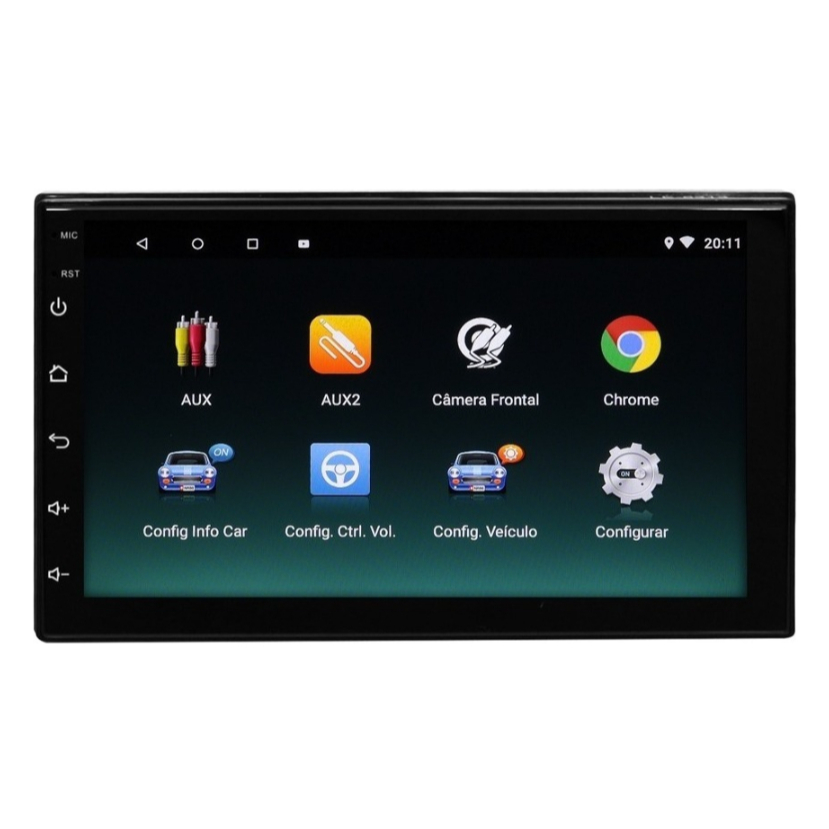 Central Multimidia Universal Slim 7 Polegadas Android 16gb Wifi Gps Bluetooth | Shopee Brasil