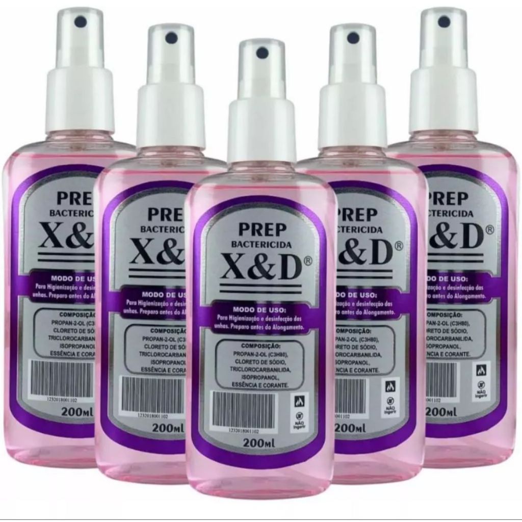 PREP BACTERICIDA XED HIGIENIZADOR DAS UNHAS 200ML | Shopee Brasil