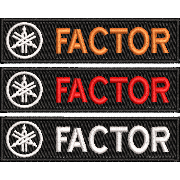 Patch Bordado Tarjeta Yamaha Factor Moto Motociclista Motoqueiro Jaqueta Colete Bolsa Mochila ...
