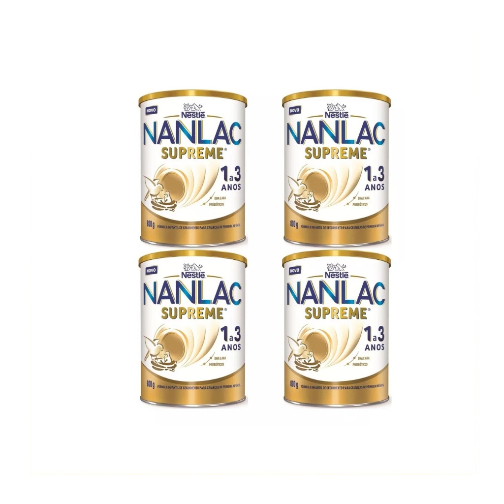 Kit 10 Fórmula Infantil Nanlac Supreme Nestlé 1 A 3 Anos 800g | Shopee ...