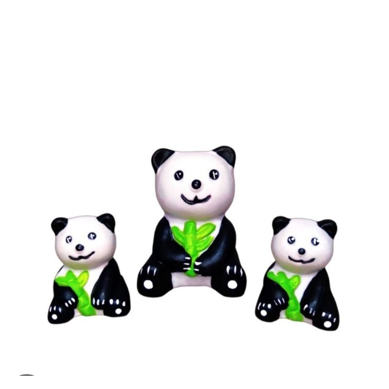 Trio de pandas em miniaturas (peças em porcelana) | Shopee Brasil