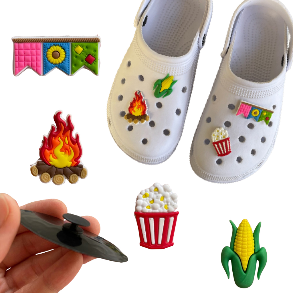 Kit 4 Pins/Broches Para Crocs/Babuche Emborrachados Jibbitz Festa ...