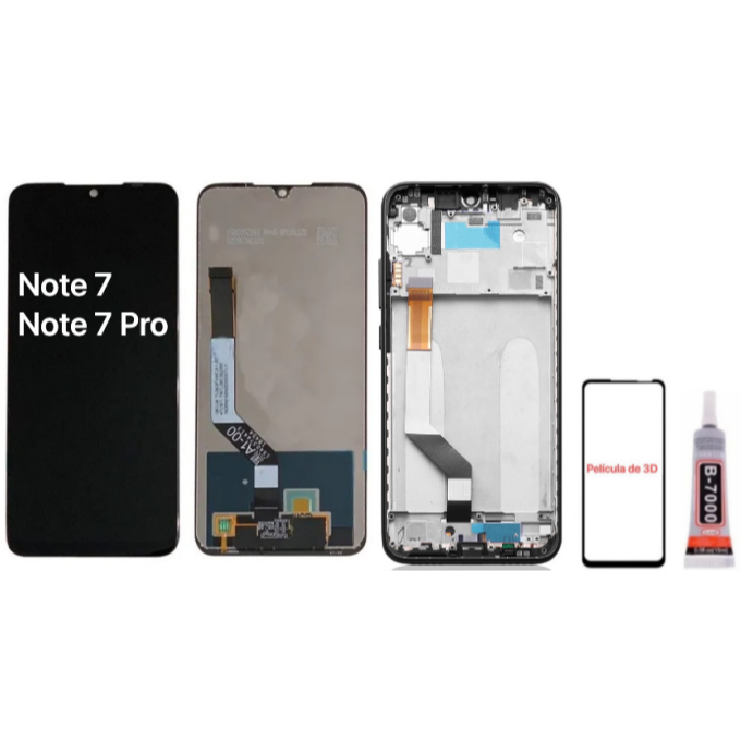 Tela Touch Display Frontal Lcd Compatível Xiaomi Redmi Note 7 Note 7 Pro m1901f7g A Pronta ...