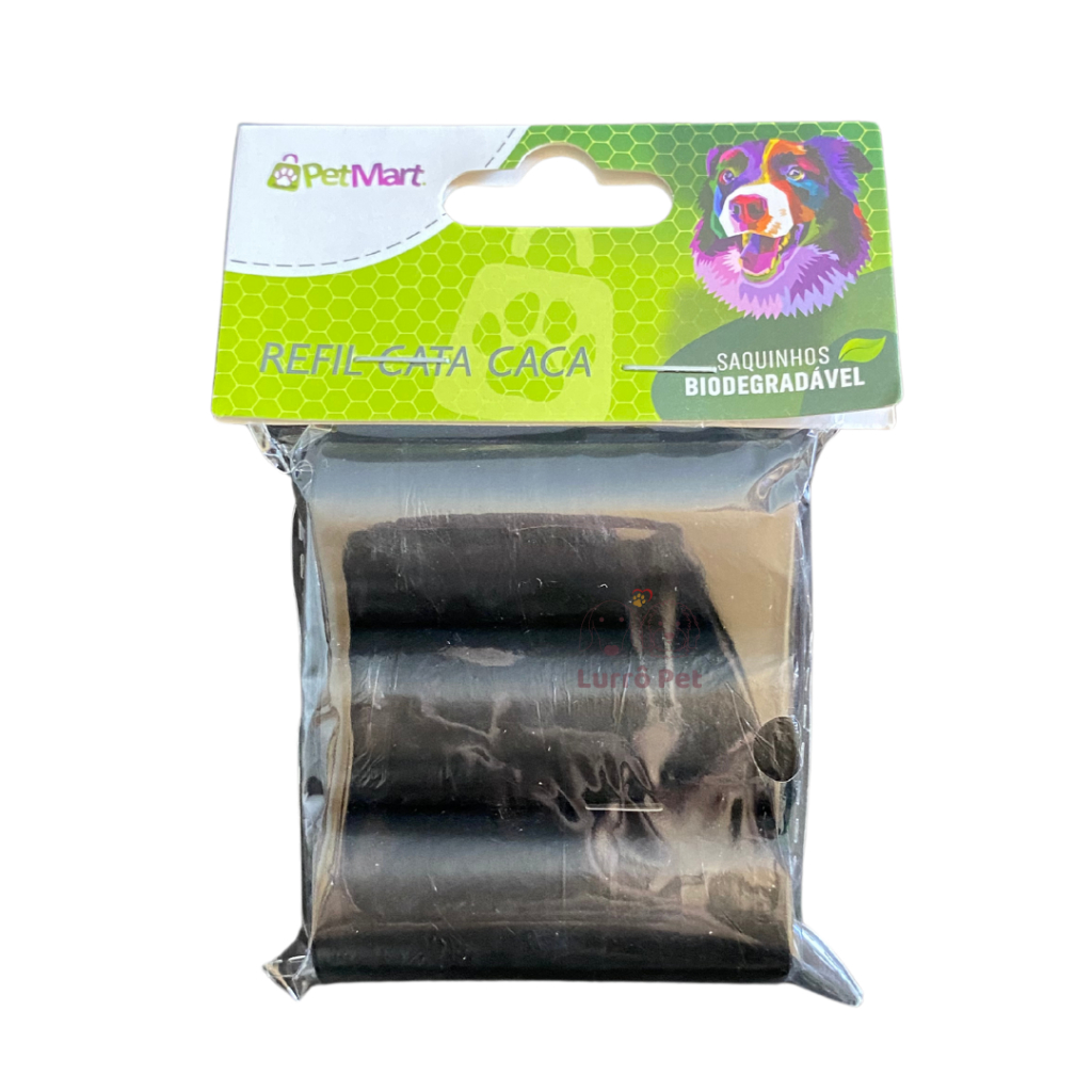 Refil Cata Caca Cocô para Cachorro Pet Cão 3 Rolos com 15 Sacos SORTIDO ...