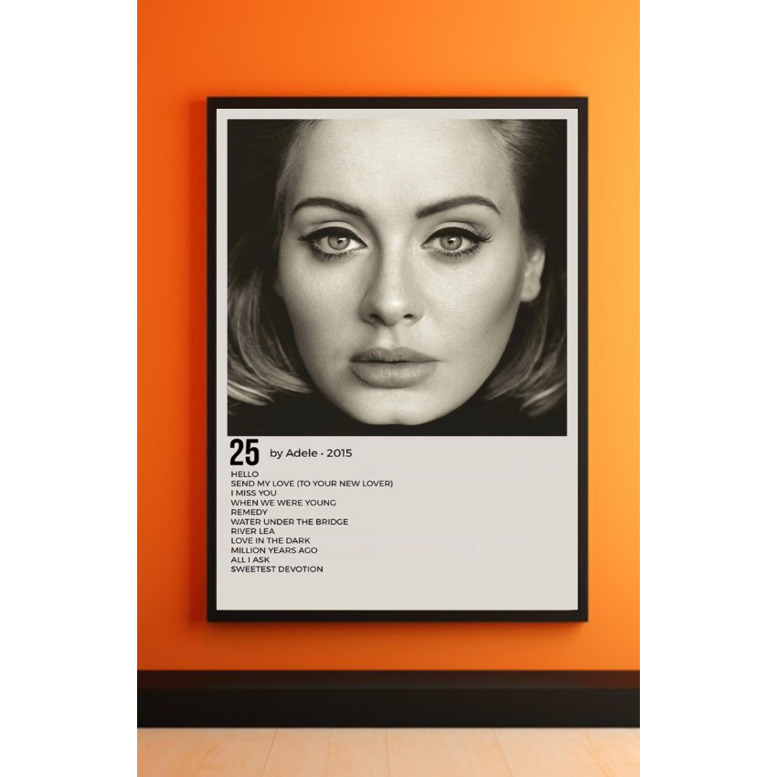 Quadro Placa Devorativa Adele - 25 album 2015 A3 40x30 | Shopee Brasil