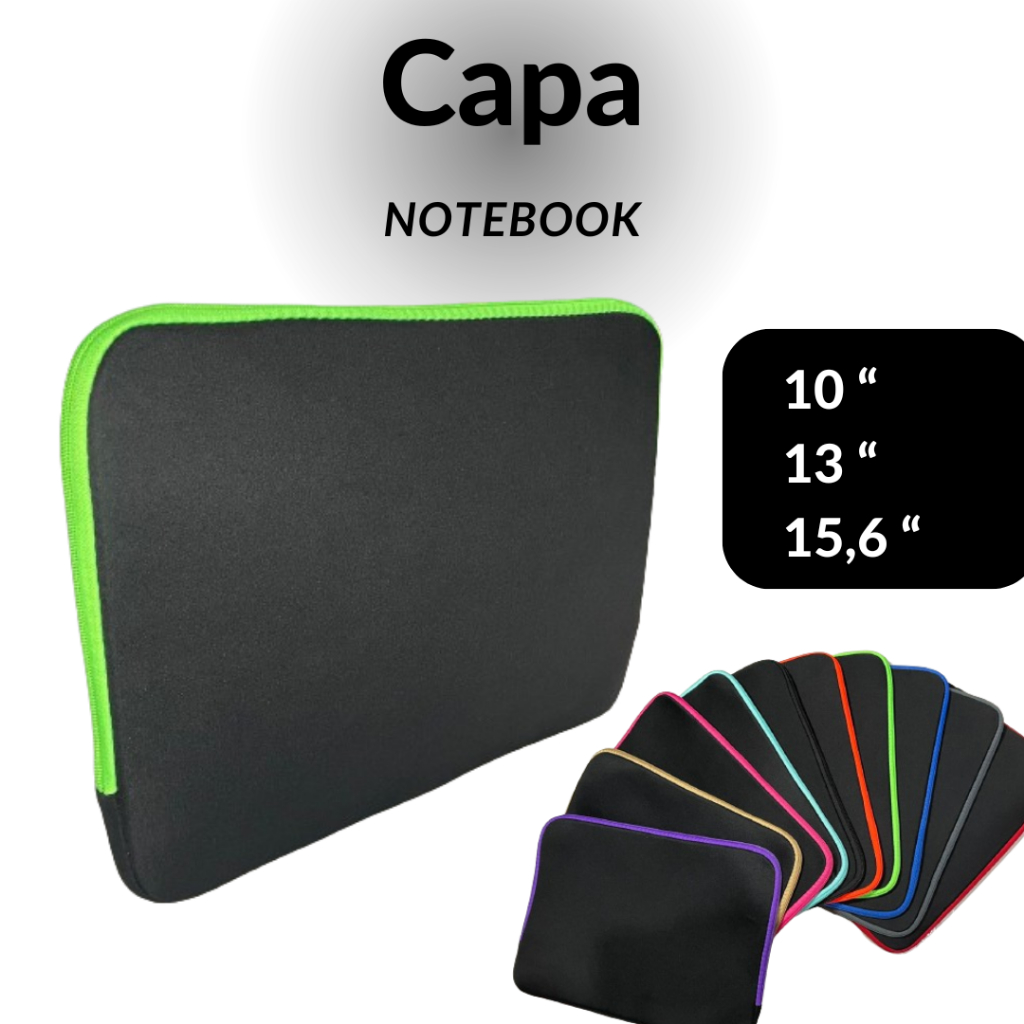 CAPA CASE PASTA NOTEBOOK SEM BOLSO 10“ / 13“ e 15,6“ - CORES | Shopee ...