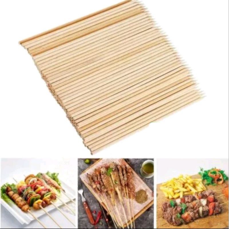 1000 Palito Espeto Bambu 25cm Churrasco Espetinho Churrasquinho ...
